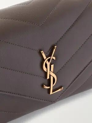 Saint Laurent Loulou Matelassé Leather Shoulder Bag - Brown