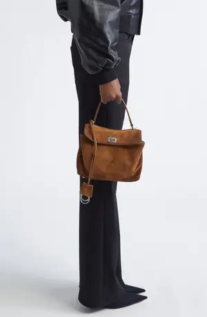 Balenciaga Small Rodeo Suede Top Handle Bag