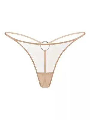 ZHILYOVA Ring-detail Thong - Neutrals