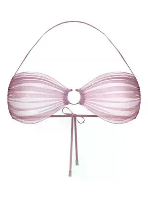 ZHILYOVA Icon Ring-detail Halter Bra - Pink