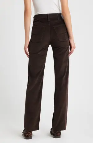 Rag & Bone Harlow Corduroy Straight-leg Pants - Dbrwn