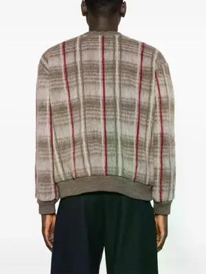 Aspesi Checked Wool Cardigan