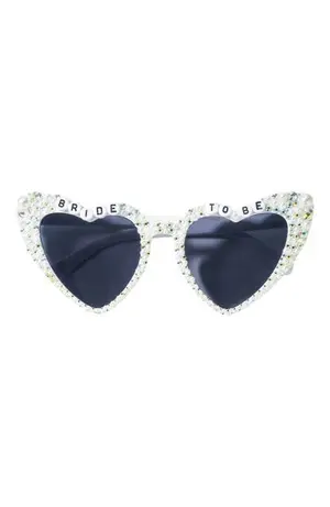 UNTAMED PETALS Bride To Be Embellished Sunglasses - White