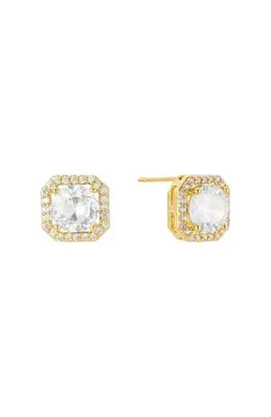 UNTAMED PETALS Adriana Crystal Stud Earrings - Gold