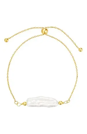 UNTAMED PETALS Bree Baroque Pearl Bracelet - Gold