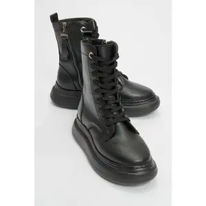 FOREVER & ALWAYS SHOES Nicolas Leather Combat Boot