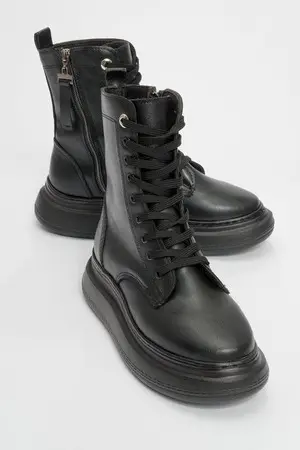 FOREVER & ALWAYS SHOES Nicolas Leather Combat Boot