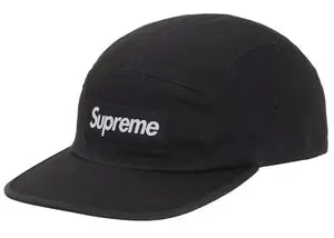 Supreme Washed Chino Twill Camp Cap - Black