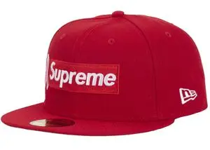 Supreme X New Era Box Logo Fitted Cap - Red