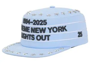 Supreme Stars Studded Pillbox Hat - Light Blue