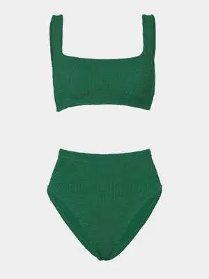 Hunza G Patricia Two-piece Bikini - Metallic Forest Green