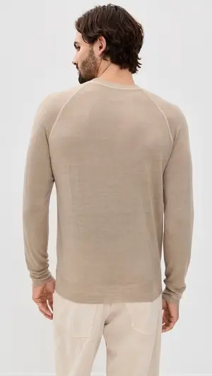 Fedeli Raglan Sleeve Crew Neck Sweater