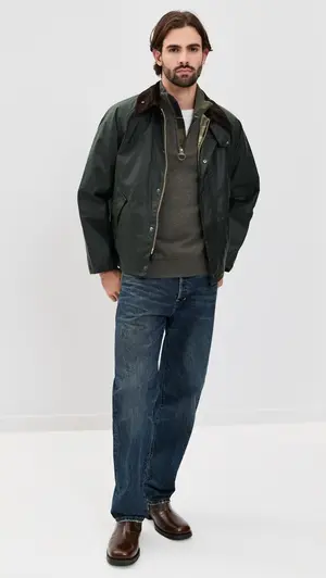 Barbour Transport Wax Jacket - Sage