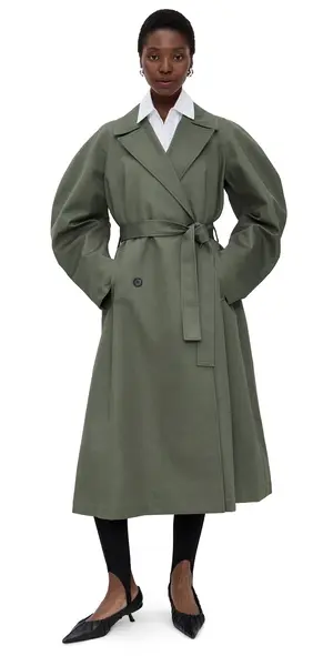 MEIMEIJ Oversized Trench Coat With Round Sleeves