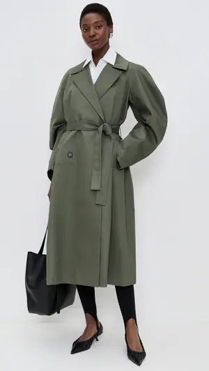 MEIMEIJ Oversized Trench Coat With Round Sleeves