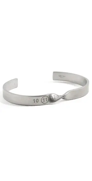 MAISON MARGIELA Number Twist Bracelet - Palladio Semi Polished Plating