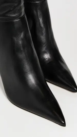Schutz Mikki Up Leather Boots - Black