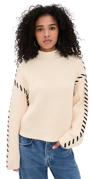 Blanknyc Steady Ground Pullover Sweater - Cream