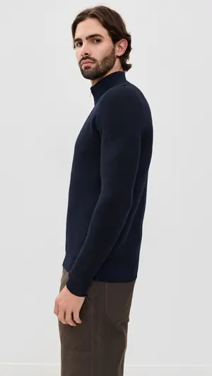 Fedeli Honeycomb Quarter Zip Sweater