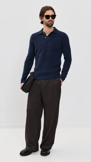 Fedeli Long Sleeve Polo Sweater