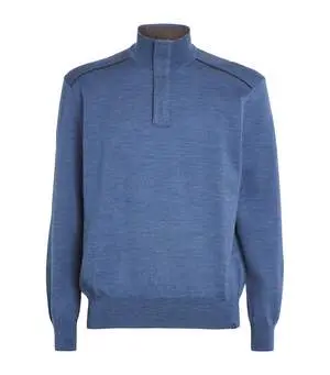 Paul & Shark Virgin Wool Quarter-zip Sweater