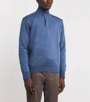 Paul & Shark Virgin Wool Quarter-zip Sweater
