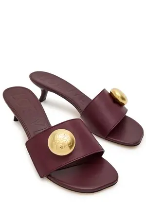 Loewe Pebble 45 Leather Mules