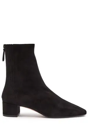 AQUAZZURA Saint Honoré 35 Suede Ankle Boots