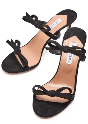AQUAZZURA Soave 85 Suede Sandals