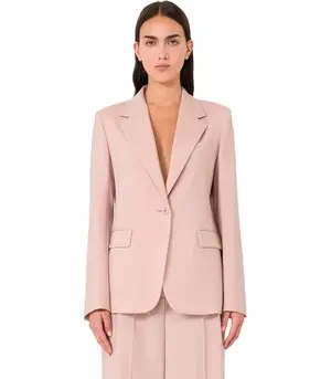 Max Mara Lamine Single-breasted Blazer - Pink