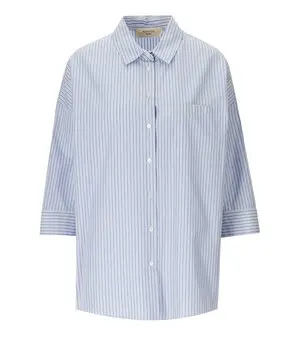 Max Mara Giralda Striped Cotton Poplin Shirt