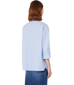 Max Mara Giralda Striped Cotton Poplin Shirt