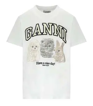 GANNI Animals T-shirt