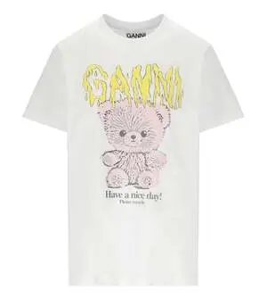 GANNI Relaxed Fit Cotton T-shirt