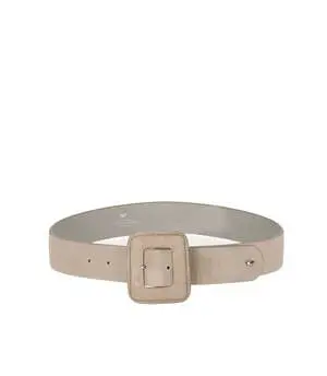 Max Mara Suede Leather Briosuede Belt Beige