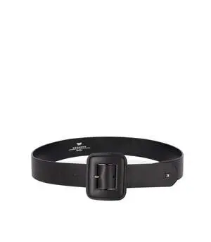 Max Mara Brio Leather Belt Black