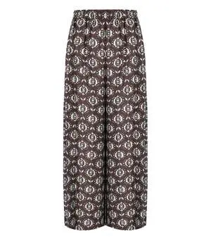 Max Mara Tortona Silk Pants - Brown
