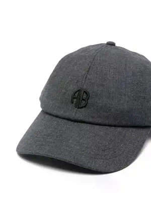 ANINE BING Monogram-embroidered Baseball Cap