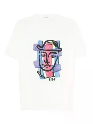 BODE Hat-print T-shirt - White