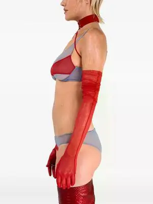 ZHILYOVA The Asteria Mesh-panelled Bra