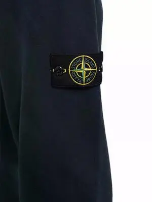 Stone Island Cuffed Logo-patch Tack Pants