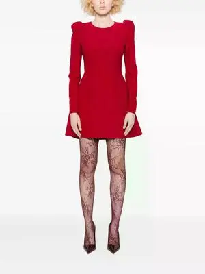 Alexander McQueen Fitted Puff-sleeve A-line Dress - Red