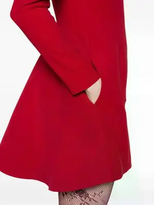Alexander McQueen Fitted Puff-sleeve A-line Dress - Red