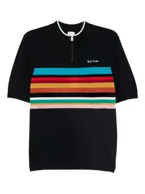 Paul Smith Logo-embroidered Striped Top