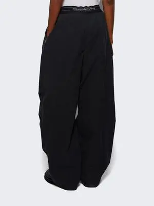 Alexander Wang Mid-rise Pleated Knee Pant - Black