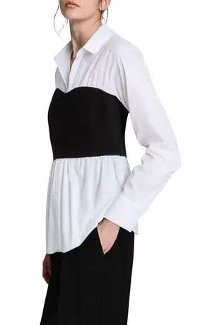 KENNETH COLE Bustier Poplin Shirt