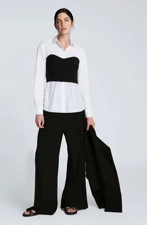KENNETH COLE Bustier Poplin Shirt