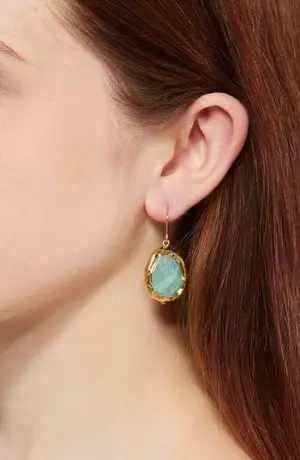 KARINE SULTAN Amazonite Drop Earrings