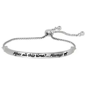 HARRY POTTER Always" Bar Lariat Bracelet In Polished -tone Brass - Silver