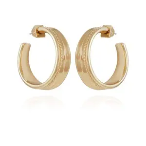 Vince Camuto Intertwined Hoop Earrings - 14k Gold Plated
